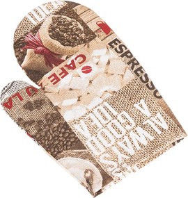 Bellatex Kuchyňská chňapka Hnědá,Červená 28x18 cm