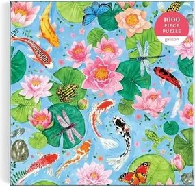 Galison Puzzle Rybníček s Koi kapry / 1000 dílků / od 8 let