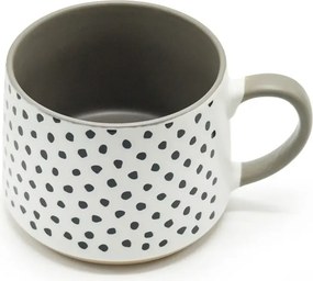 Porcelánový hrnek Lone, 400 ml – minimalistický design s nepravidelnými puntíky