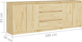 vidaXL Odkládací skříňka 180 x 36 x 65 cm masivní borové dřevo [3094293] Barva: medová hnědá