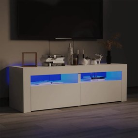 TV skříňka s LED osvětlením bílá s vysokým leskem 120x35x40 cm - Default Title