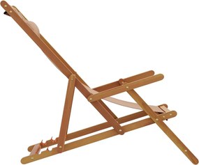 Skládací židle 2 ks, taupe látka a masivní dřevo 3214488