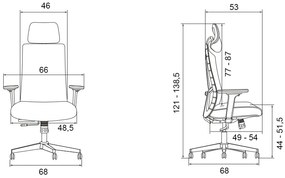 ANTARES - Kancelářská židle RUBEN, Černá