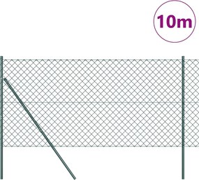 Oplocení na řetězcích se upevňuje na zem 10 x 1,5 m Zelená 3351080