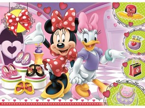 Trefl Třpytivé puzzle Minnie a Daisy, 100 dílků