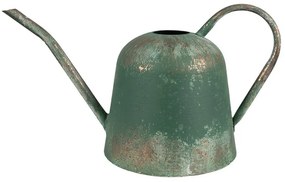 Zelená antik plechová dekorační konev - 41*20*23 cm