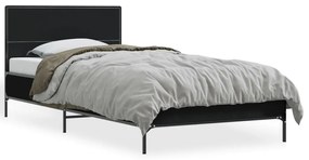 Rám postele černý 90 x 190 cm kompozitní dřevo a kov