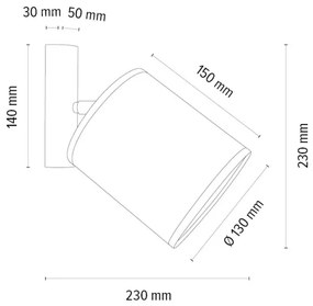 Spot-Light 2017400311549 - Nástěnné bodové svítidlo BENITA 1xE27/25W/230V dub