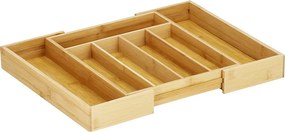 VERK GROUP Organizér do šuplíku, příborník, bambusový, nastavitelný 27-39 x 37 hloubka
