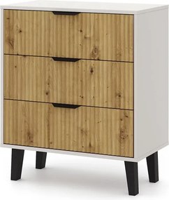 Komoda Borg Duo 3Š kašmír / dub artisan