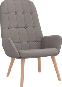 Relaxační křeslo s podnožkou taupe textil 3315156