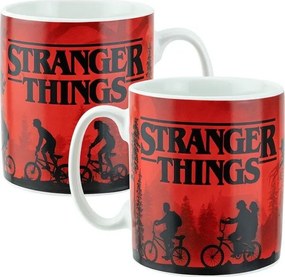 Hrnek a samolepka Stranger Things 500 ml Vícebarevná