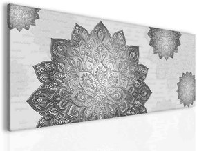 Obraz Mandala šedá Velikost (šířka x výška): 150x60 cm