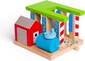 Bigjigs Rail Dřevěná vlaková myčka