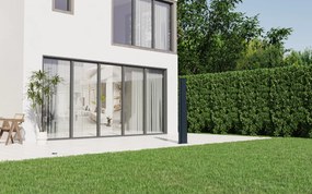 Dvojitá zatahovací markýza/boční zástěna BestBerg BBSU-2S300CG / 180 x 600 cm / šedá
