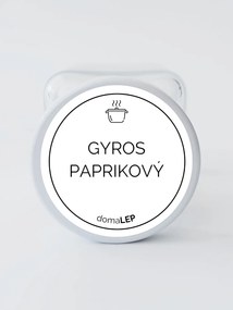 Samolepka na kořenky GYROS PAPRIKOVÝ bílá 5 cm základní písmo