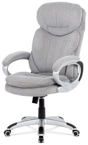 Autronic Kancelářská židle, šedá látka, kříž plast stříbrný, houpací mechanismus - KA-G198 SIL2