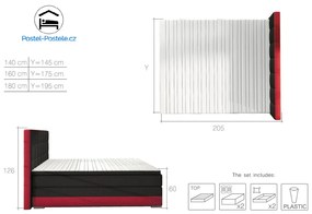 Boxspring ZEUS 180/200 (Matvelvet 68 + 99)