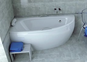 Besco Akrylátová asymetrická vana Milena Premium 150x70 Barva: Bílá, Rozměry (cm): 150x70, Orientace: Pravá