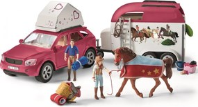 Schleich 42535 Dobrodružné auto s přívěsem a koněm