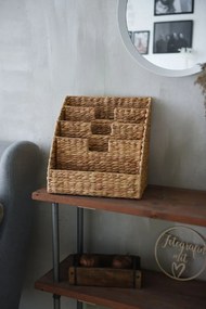 Stojan na noviny REGO, vodní hyacint, výška 40 cm, natur