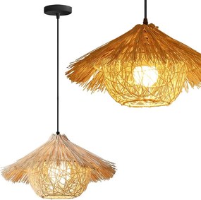 Toolight Natural, stropní závěsné svítidlo 1xE27 APP1636-1CP, přírodní hnědá, OSW-05109