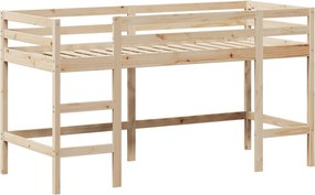 Patrová postel s žebříkem a střechou 80 x 200 cm borovice 3282028
