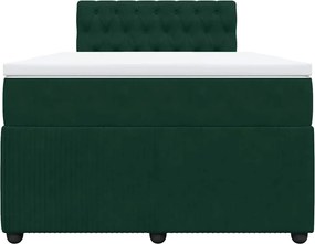 Box spring postel s matrací tmavě zelená 120 x 200 cm samet 3290019