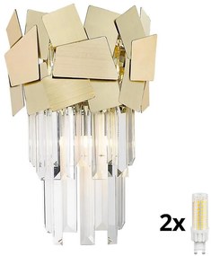 Brilagi - LED Křišťálové nástěnné svítidlo MIRAGE 2xG9/42W/230V