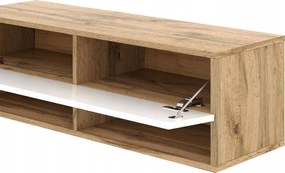 Závěsný TV stolek Derby 200 cm dub Wotan/bílý