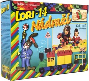 LORI Stavebnice 014 Nádraží / 129 dílků / plast / od 3 let