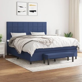 Box spring postel s matrací modrá 180x200 cm textil 3136619