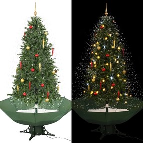 Sněžící vánoční stromeček s deštníkovým stojanem zelený 190 cm,  284337 HangarStore.cz