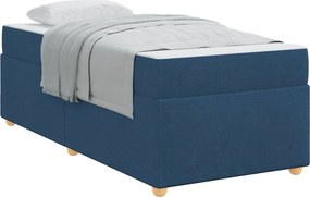 Rám postele s matrací Modrá 90 x 190 cm textil 3399327