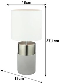 Bílá stolní lampa QENNY TYP 19