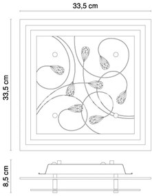 Globo 40408-2 - Stropní svítidlo JASMINA  2xE27ILLU/40W/230V