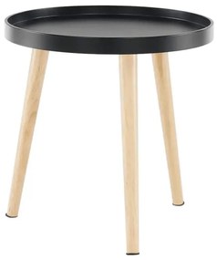 Příruční stolek, černá/přírodní, Tempo Kondela SANSE TYP 2