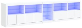 Příborník s LED osvětlením bílý 283 x 37 x 67 cm 3209023