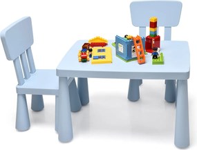 Costway 3 PCS. Kindersitzgruppe Kindertisch mit 2 Stühlen Kindermöbel aus