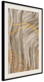 Artgeist Golden Path Velikosti (šířkaxvýška): 20x30, Finální vzhled: Černý rám s paspartou