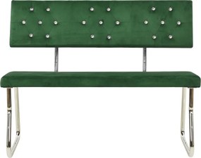 vidaXL Lavice 110 cm samet [325865] Barva: Tmavě zelená