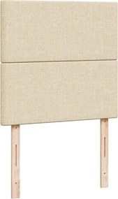 Box spring postel s matrací krémová 90x200 cm textil 3292669