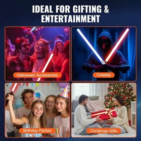 Dobíjecí světelný meč Lightsaber 2 Kusů 7 RGB barev