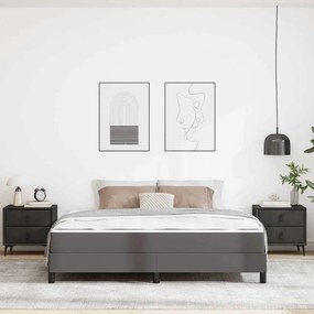 Rám postele s matrací Šedá 180 x 200 cm textil 3398646