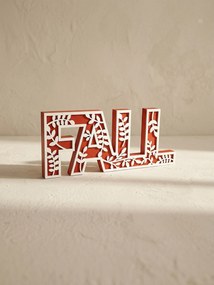 Sinsay - Stojící dekorace ve tvaru nápisu Fall - oranžová