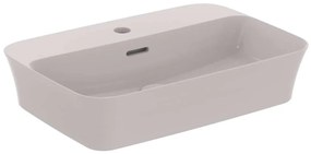 Ideal Standard Ipalyss - Umyvadlo na desku, 55x38 cm, s přepadem, otvor pro baterii, Concrete E2077V9