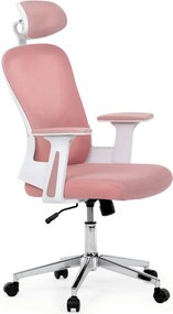Ergonomická kancelářská židle EMILIE - růžová síťovina