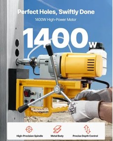 Magnetická vrtačka, Motor 1400 W VEVOR – CLZJPDJ50MMM8SYP4V2