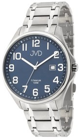 Pánské přehledné čitelné titanové náramkové hodinky JVD JE2001.2 - 10ATM
