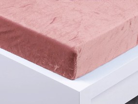XPOSE® Dětské mikroplyšové  prostěradlo Exclusive  - starorůžové 70x140 cm